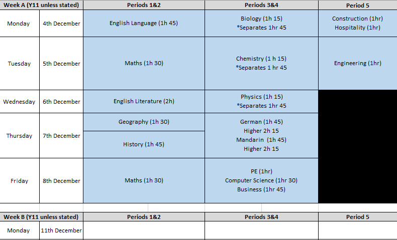 Year 11 Exam Hub - Cowley International College - St Helens